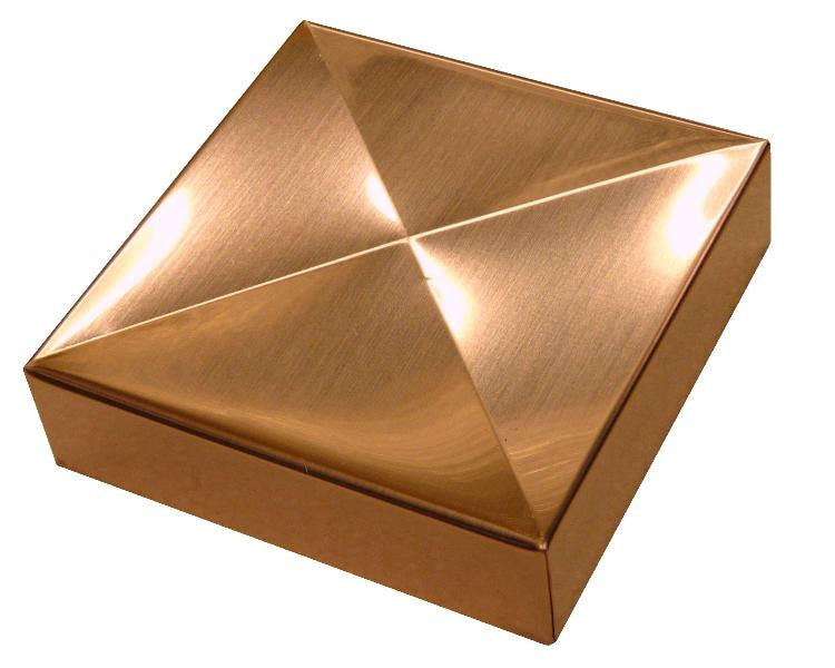 Custom Saltire Copper Post Caps | Sheet Metal Caps